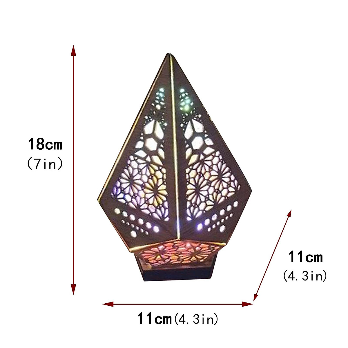 Colorful 3D Projection Hollow Lamp, Large Floor Lamp Led Colorful Diamond Lights, Bohemian Floor Decorative Lamp, Night Decorative LED Light for Living Room Home Decor Modern Floor Lamp