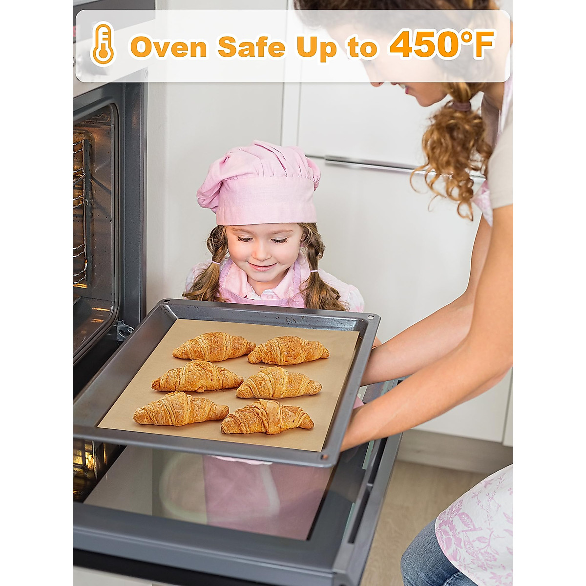 SMARTAKE Parchment Paper Roll for Baking, 13 in x 278 ft, 300 sq.ft, Non-Stick Baking Paper Sheets with Slide Cutter, Heavy Duty Extra Long, for Kitchen Baking Cooking Grilling Steaming, Unbleached