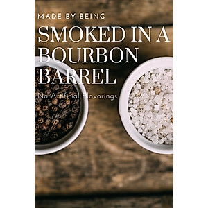 Bourbon Barrel Soaked Sea Salts, Sweet Flavored Salt with Whiskey, Smoked Salt Coarse Crystals Handmade from Local Ingredients, Ideal for Entrées or Cocktails, 4.5oz - The Whiskey Hound