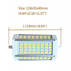 R7S LED J118 118mm Dimmable Bulb 30W Warm Light 3000k AC120V 3000LM Double Ended J LED Floodlight for R7S 200W 300w 400w Halogen Replacement (3000k warm light)