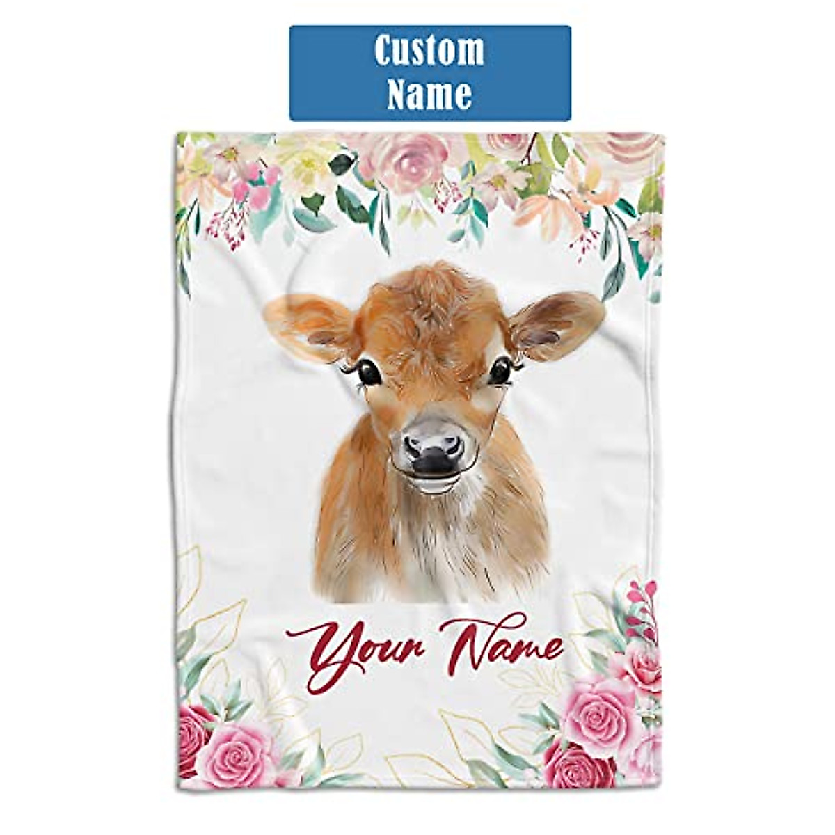 Ogoprints Baby Highland Cow Super Soft Plush Blanket for Bedroom Living Room Bed Sofa - 3 Sizes (50x60 in, Baby Highland Cow)