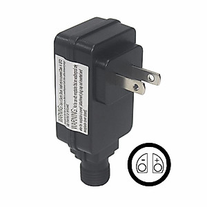 LED Transformer 12V 1000mA LED Controller Class 2 Power Supply, IP44 Rainproof Low Voltage Transformer US Plug for Christmas Light, Holiday Inflatable, String Light (-/+ Pin Connector)