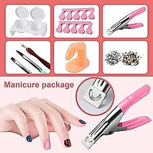 Nail Kit Set Professional Acrylic with Everything, 12 Glitter Acrylic Powder Kit Nail Art Tips Nail Art Decoration, DIY Nail Art Tool Nail Supplies Acrylic Nail Kit for Beginners (Beginners)
