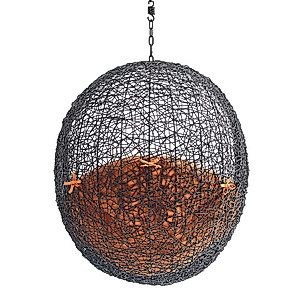 Modway EEI-3636-BLK-ORA Encase Swing Outdoor Patio Lounge Chair Without Stand, 43.5 x 40 x 125.5, Orange