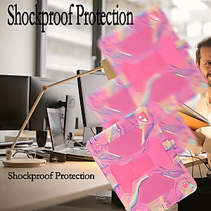 iPad Air 2 Case iPad 6th Generation Case iPad 5th Generation Case Shockproof Case Ultra Slim Lightweight Stand Case for 9.7 inch iPad (Pink)