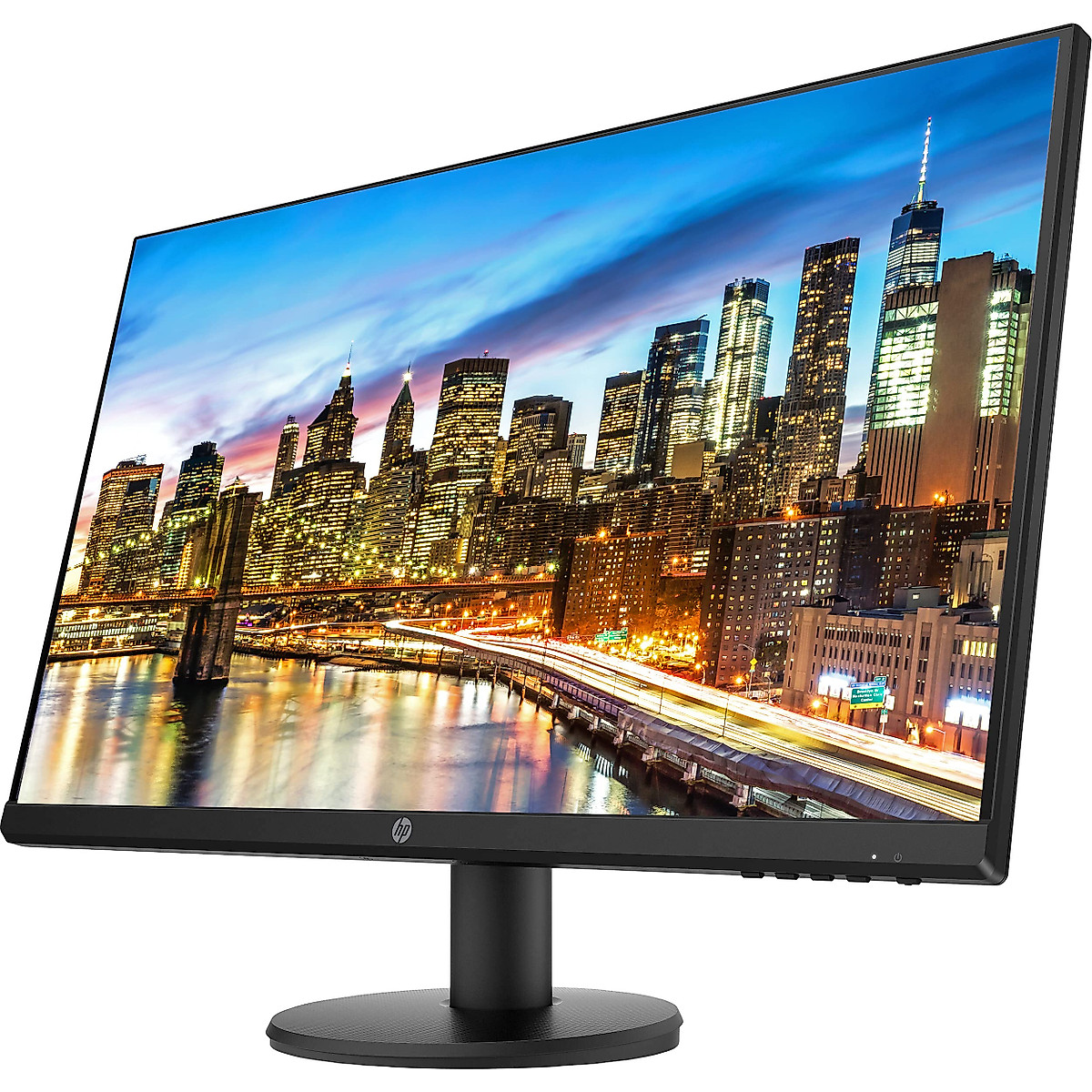 HP P27v G4 27 Inch IPS FHD 1920x1080 Monitor 2 Pack Bundle with HDMI, Low Blue Light, 2 Bluetooth Speakers for Professional Sound, Built-in Mic and Remote Shutter for Photos