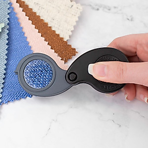 Carson TriView 5x/10x/15x Folding Loupe Magnifier with Built-in Case (TV-15), Black