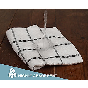 ZOYER 12 Pack Kitchen Towels & Dishcloths Sets -100% Cotton Dish Towels for Kitchen -15x25 inches Dish Cloths for Kitchen-Hand Towels for Kitchen-Highly Absorbent Dish Towels for Drying Dishes