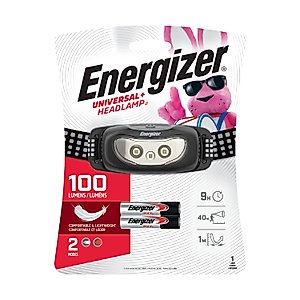 Energizer Universal Plus LED Headlamp, Lightweight Bright Headlamp for Outdoors, Camping and Emergency Light for Adults and Kids, Includes Batteries, Pack of 1