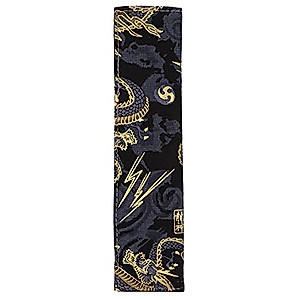 Fabric Single Pen Case Light Weight Bronzing Cotton Pen Case for Pen Pencils School Students(Black Dragon)