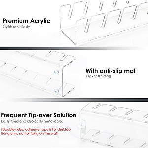 OAPRIRE Hat Stand for Baseball Caps Display and Organizer, No Install Acrylic Hat Organizer 2 Pack Holds 14 Baseball Caps for Closet, Bedroom, Dresser (Clear)