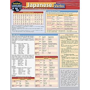Japanese Verbs QuickStudy Laminated Reference Guide