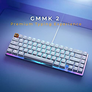 Glorious Gaming GMMK 2-65 Percent Keyboard - White Custom Layout - Compact Low-Profile - Hotswap w/Cherry Mx Style Switches - Incl. Double Shot Keycaps & Linear Switches