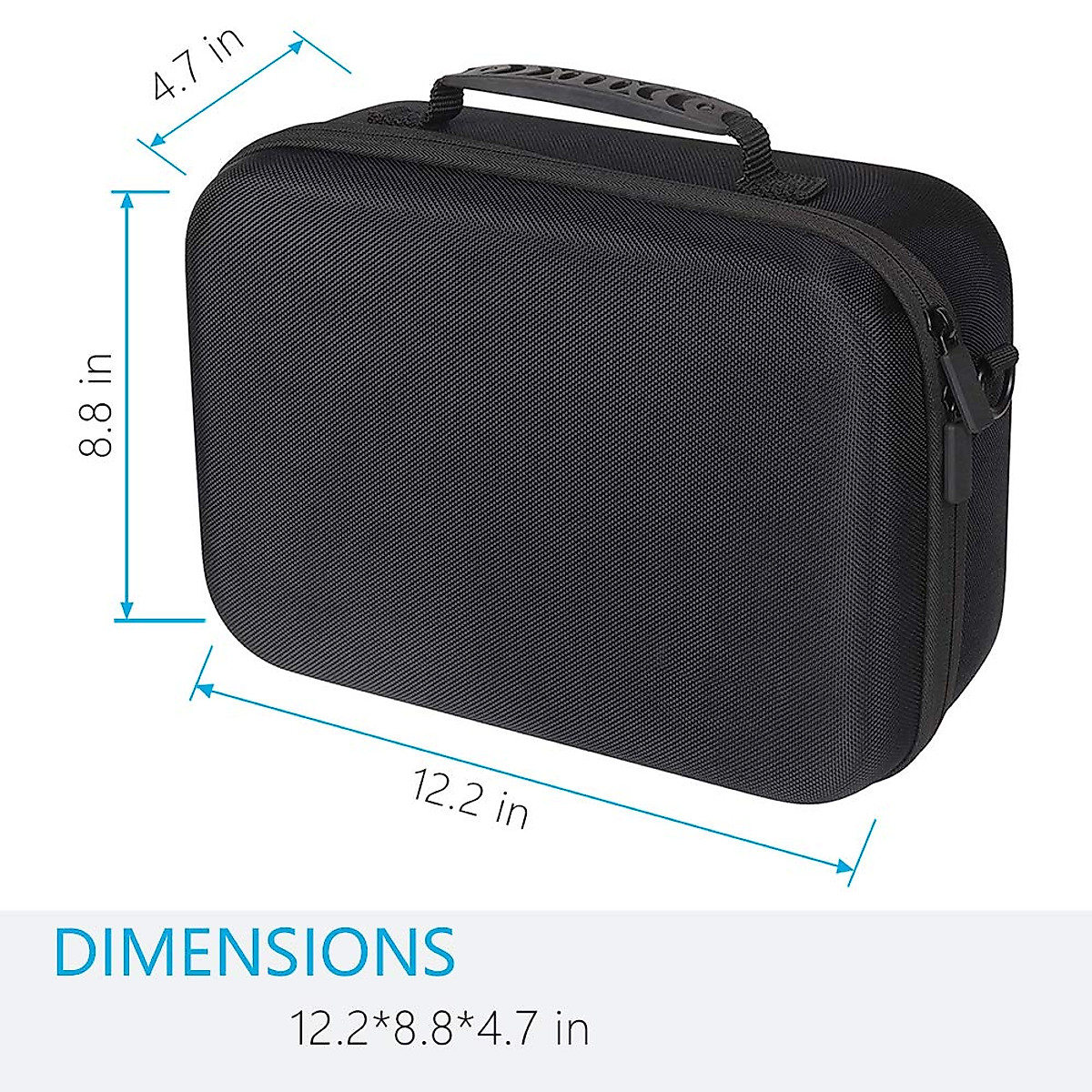 Carrying Case for Quest 2 & Oculus Quest, VR Gaming Headsets and Controllers Accessories, Hard Travel Case Protective Storage Case with Shoulder Strap Black