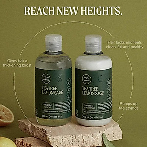 Tea Tree Lemon Sage Thickening Shampoo and Conditioner Set, Builds Body + Boosts Volume, For Fine Hair, 10.14 fl. oz., Set