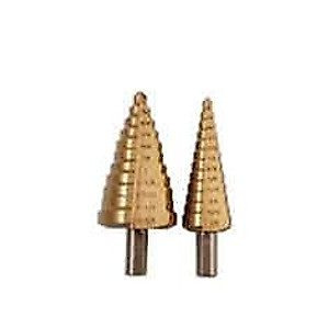 Warrior 2 Piece Titanium Nitride Coated High Speed Steel Step Drill Bits