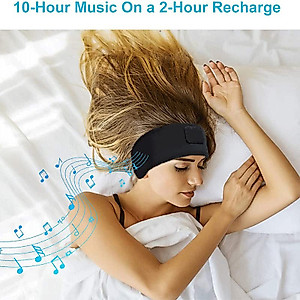 Sleep Headphones Sports Wireless Earphones Long Time Play Sleeping Headsets with Microphone Handsfree for Side Sleepers Women Men Workout Running Insomnia
