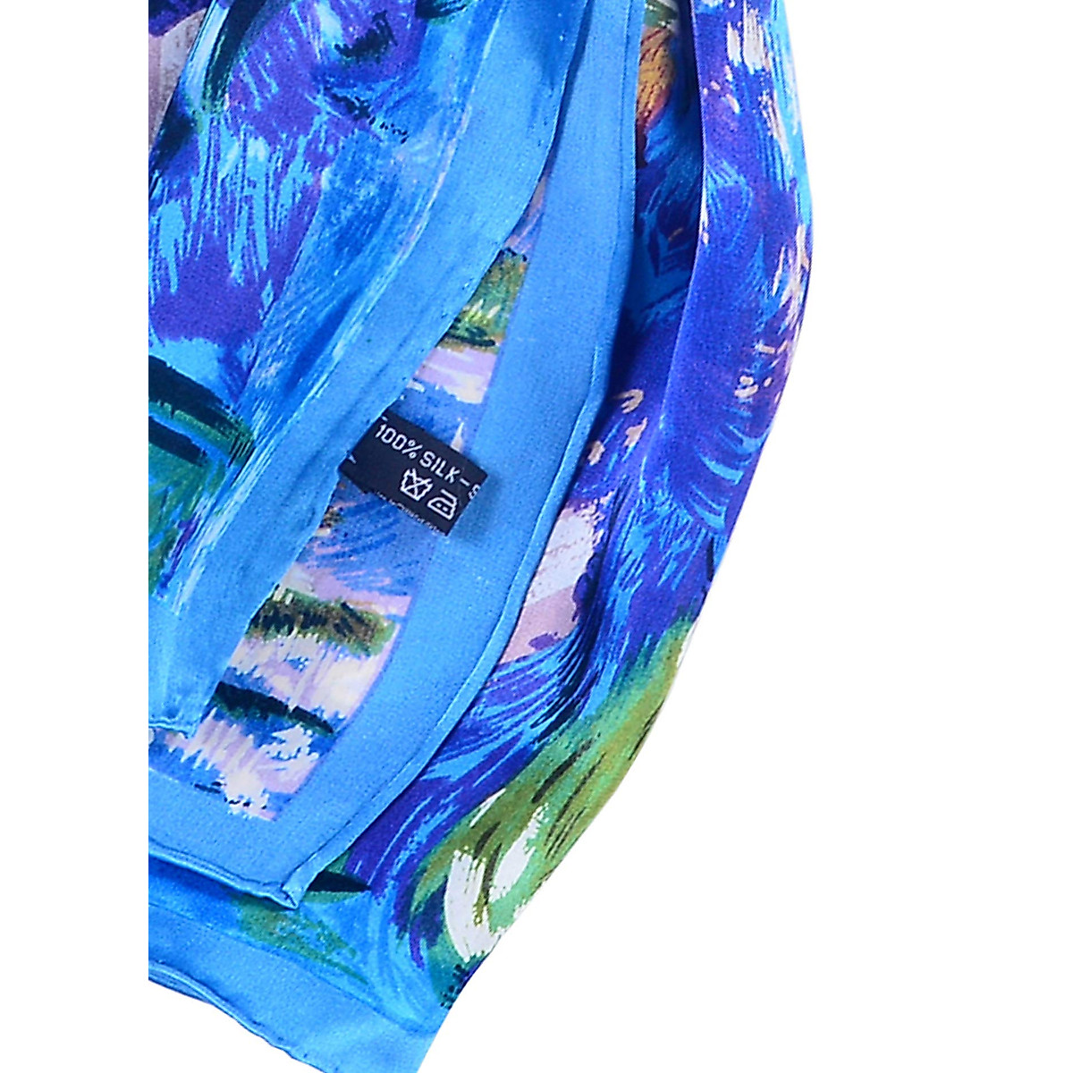 Salutto Women 100% Silk Scarves PaintedLotus Pond Scarf