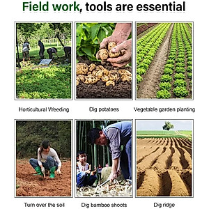 Weed Puller Tool, 2024 New Durable Garden Weed Pulling Tool, Portable Garden Weeder Tool for Vegetable Gardening Backyard Farm Planting & Weeding (Rubber Handle) (Rubber Handle, primary colour)