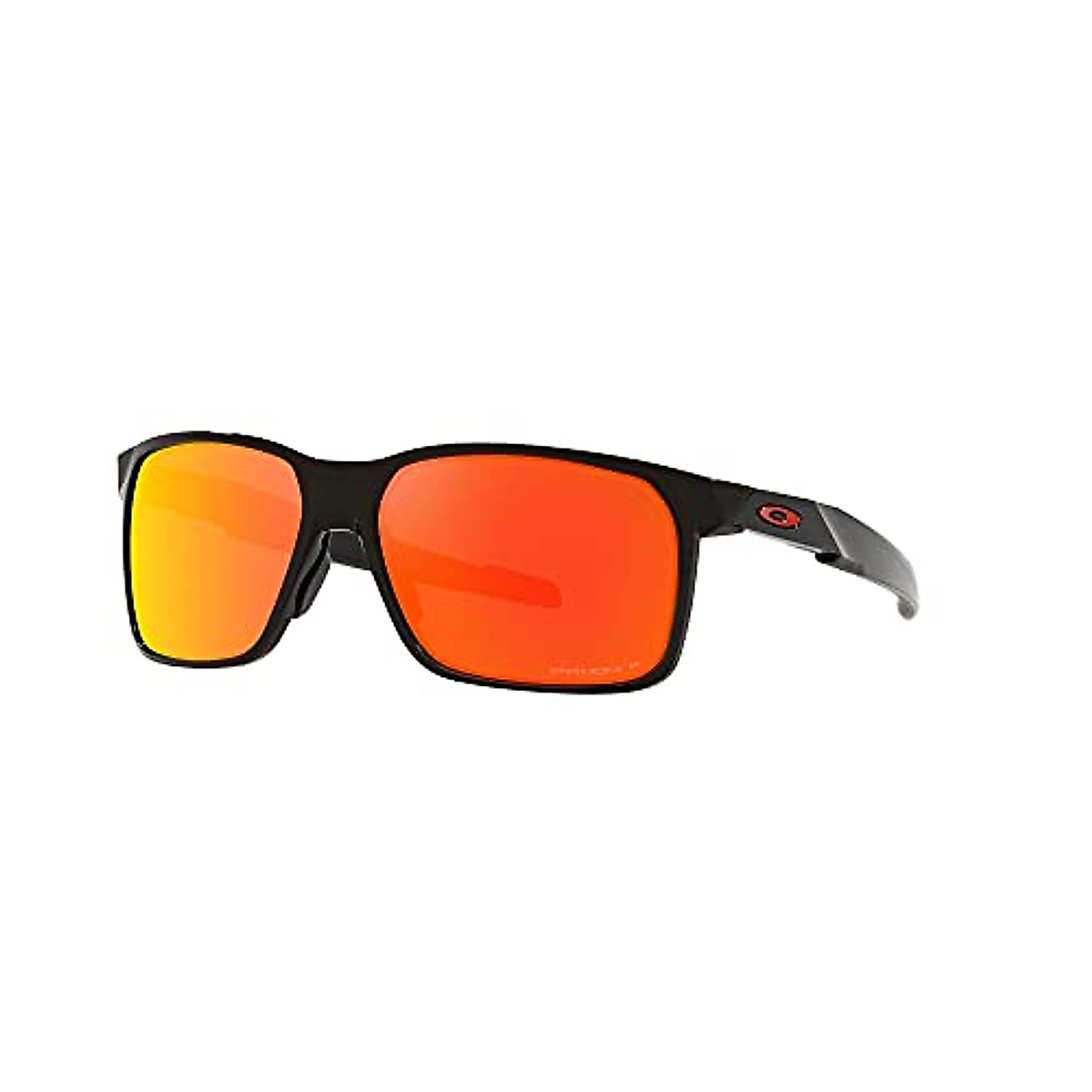 Oakley Men's OO9460 Portal X Rectangular Sunglasses, Polished Black/Prizm Ruby Polarized, 59 mm