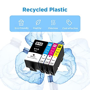 910XL Ink Cartridges Combo Pack Compatible with HP 910XL 910 XL High Yield, Work for OfficeJet Pro 8025e 8035e 8025 8035 8028e 8020 8022 8028 8015 Printer (BCMY-4 Pack)