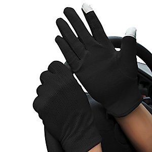 JIAHG Mens Driving Gloves Summer UV Sun Gloves Non Slip Touchscreen Cotton Gloves Outdoor Sunblock Gloves for Cycling Motorcycle
