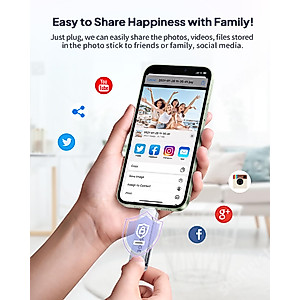 MFi Certified Flash Drive 256GB for iPhone USB Memory Stick, USB Stick High Speed Thumb Drives Photo Stick External Storage for iPhone/iPad/Android/PC