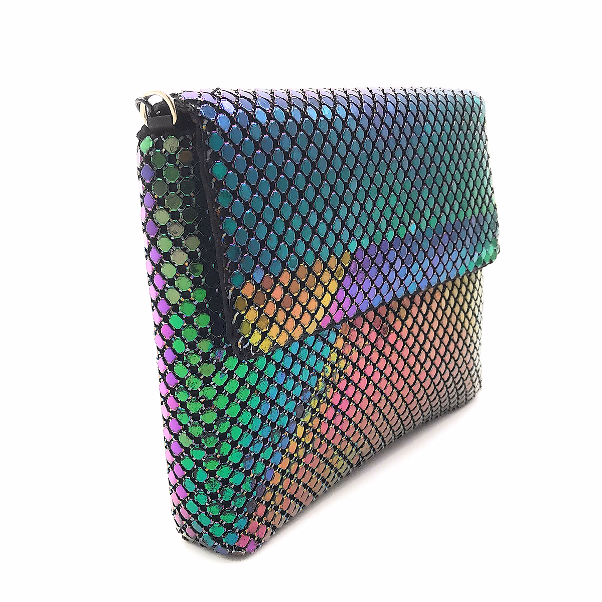 Frewahmesh X-Small Women clutch metal mesh evening purse bag for Cocktail Party Prom Wedding Banquet (Multi color