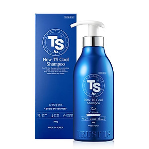 New TS Cool Shampoo for Scalp and Hair (16.9 Fl Oz) | Therapy Shampoo | Mint Scent with Essential Oil & Natural Ingredients | Parabens free | Anti- Dandruff & Cooling Shampoo| Made in Korea