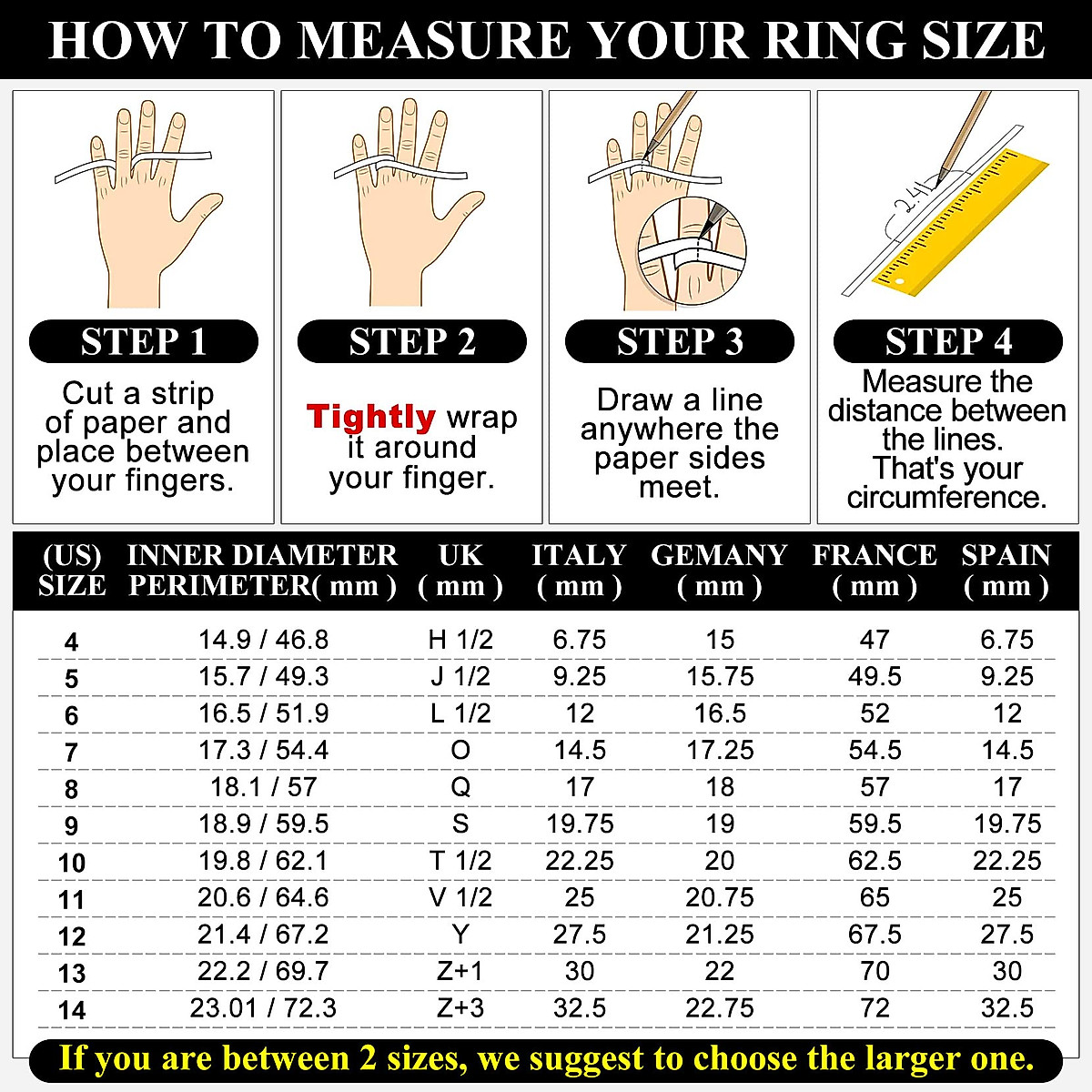 6mm Stainless Steel Cuban Chain Rings for Men Women Wedding Band Fashion Jewelry