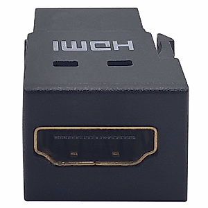 Tripp Lite HDMI Keystone Panel Mount Coupler (F/F), 8k Video @ 60Hz (4:4:4), HDCP 2.2, Black, (P164-000-KPBK8K)