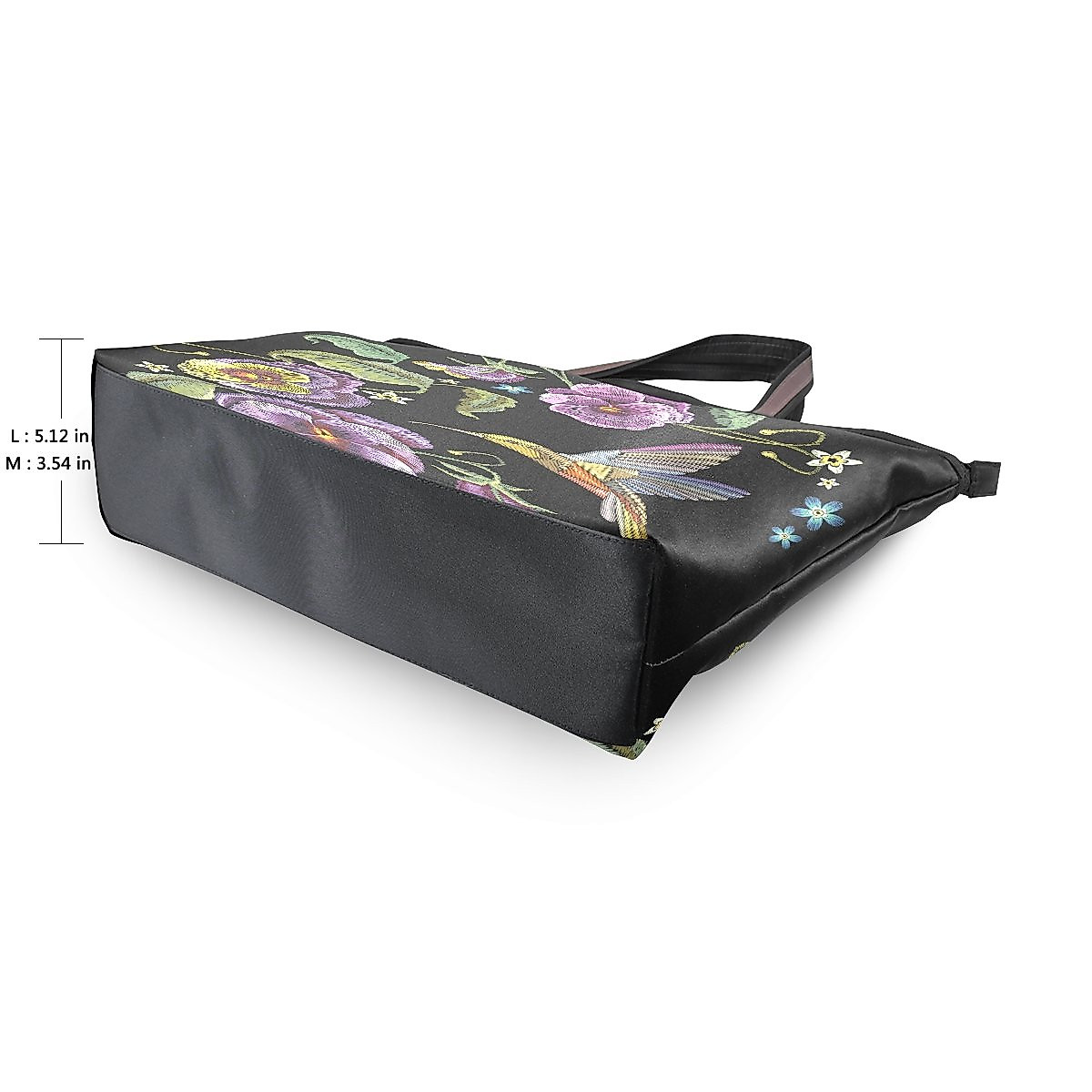 Flower Leaf Hummingbirds Shoulder Bag Handbag Purse Convenient Shoppers Tote Medium