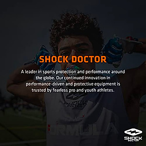 Shock Doctor Compression Shorts with Protective Bio-Flex Cup, Moisture Wicking Vented Protection, Youth & Adult Sizes Black