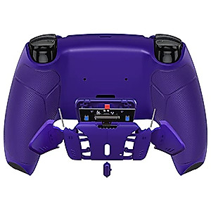eXtremeRate Galactic Purple Rubberized Grip Programable RISE4 Remap Kit for PS5 Controller BDM-010 BDM-020, Upgrade Board & Redesigned Back Shell & 4 Back Buttons for PS5 Controller -NO Controller