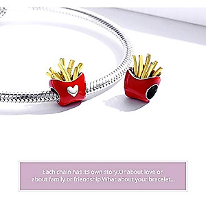 Sweets Candy Charm Bead for Bracelets Original 925 Sterling Silver Birthday Mother's Day Christmas Charms for Pandora's Bracelets Or Necklace Family Mom Wife Sister Gift For Her (Chips Charm)