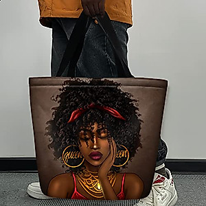 African American Women Tote Bag Shoulder Bag Satchel Handbag For Work Travel School Gift Bag