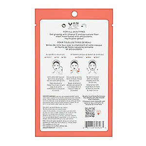 Pacifica Beauty, Glow Baby Brightening Face Mask, Sheet Mask, Skincare, Vitamin C, Aloe, Kelp, Brightening, Glowing Skin, Dullness, Fine Lines, Dark Spots, Dry Skin, Vegan & Cruelty Free
