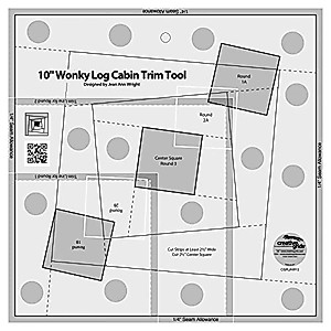 Creative Grids 10in Wonky Log Cabin Trim Tool - CGRJAW13