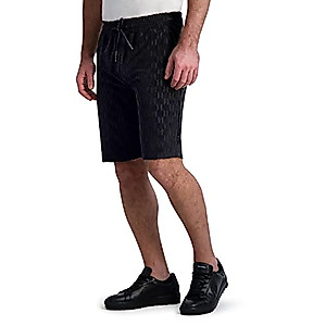 Karl Lagerfeld Paris Men's Casual French Terry Short, Black, XX-Large