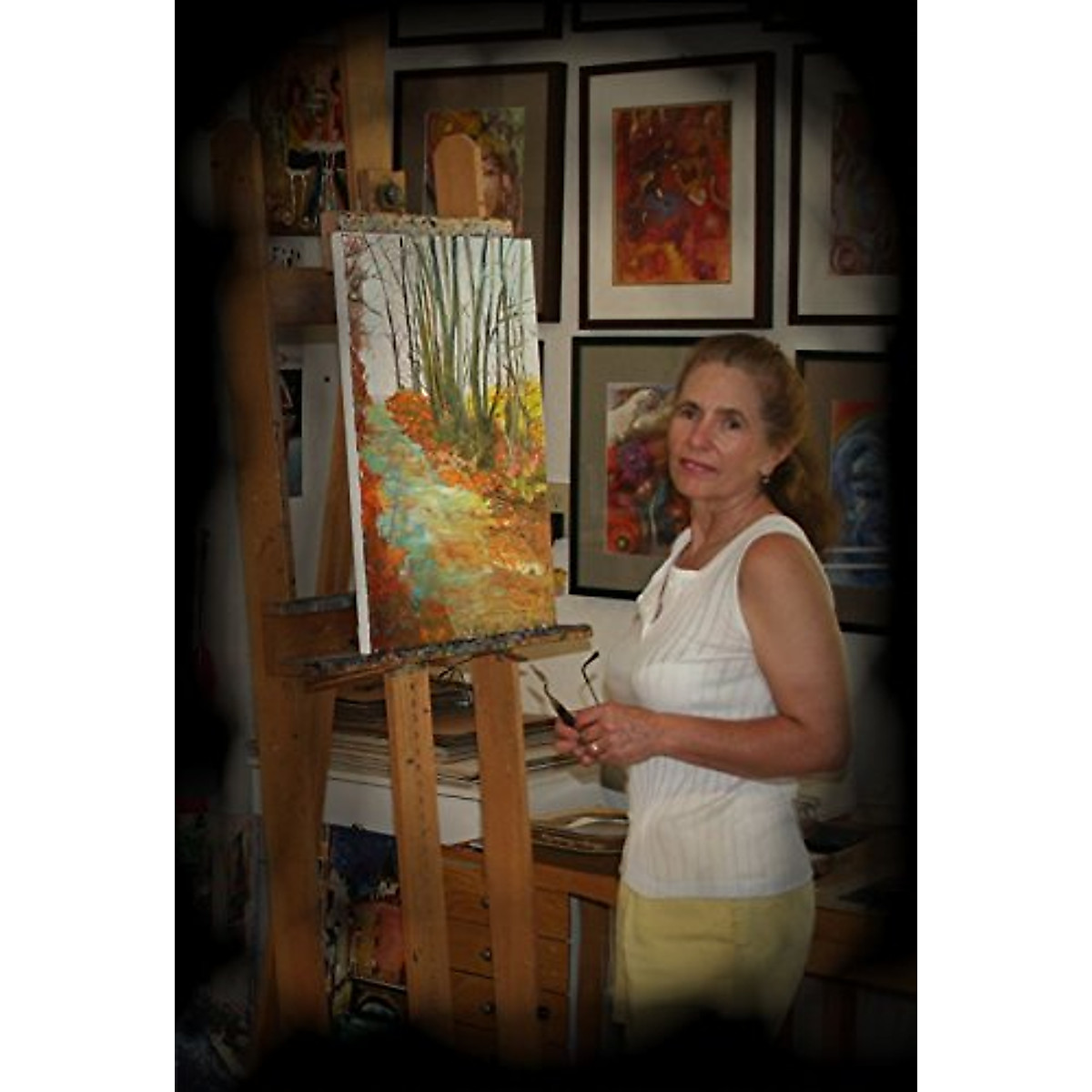 SOLD - Nighttime in Brugge, Belgium City by Internationally Renowned Painter Yary Dluhos