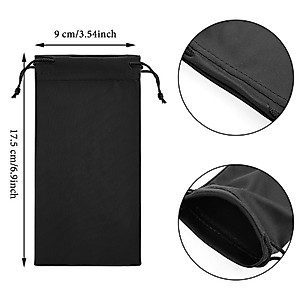 Bremorou 4 Pcs Soft Sunglasses Pouch 6.9 X 3.54inch Microfiber Eyeglass Pouch Glasses Sleeve Pouch Sunglasses Case Bag With Drawstring Gadgets Cleaning & Storage Pouch Cloth Glasses Case