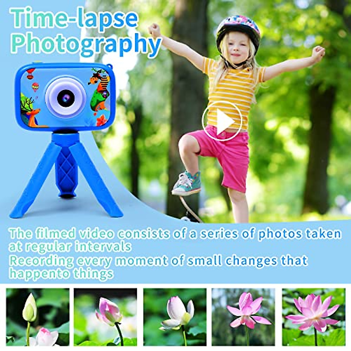 Kids Camera- 40MP Camera for Kids with 2.4 inch Large Screen, 1080P HD Digital Video Cameras for Toddler Children's Birthday with 32GB SD Card, SD Card Reader