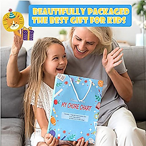 Magnetic Chore Chart for Kids,Reward Chart Good Behavior Chart for Kid at Home,Dry Erase Responsibility Charts for Toddlers,Schedule Board with Tasks,Stars & 6 Markers for Fridge School Home Supplies