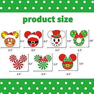 Mouse Christmas Tree Decorations Candy Garland for Merry Christmas Candy Cutouts Banner Decorations for Kids Birthday Party Baby Shower Decorations