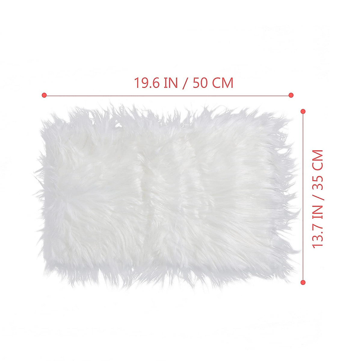 OULII Baby Photo Props Soft Fur Quilt Photographic Mat DIY Newborn Baby Photography Wrap-Baby Photo Props Favors (White)