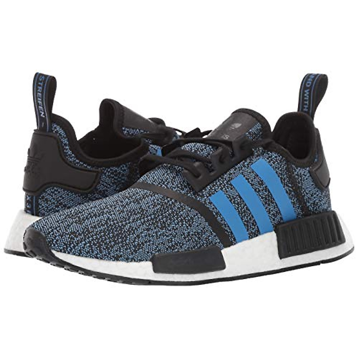 adidas Originals NMD_R1's Running Shoe, Black/True Blue/Utility Black, 5 US Unisex Big Kid