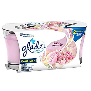 Glade Candle Jar, Air Freshener, Angel Whispers, 3.4 Ounce (Pack of 2)