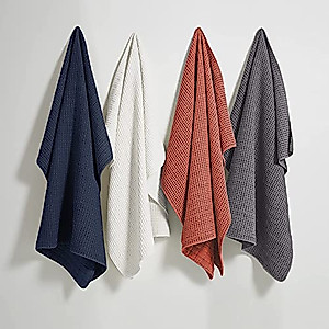 Levtex Home - Mills Waffle - Throw - Bright White Cotton Waffle - Throw Size 50 x 60in.