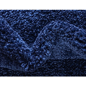 Unique Loom Solo Collection Area Rug - Calabasas (7' 1" x 10' Rectangle, Navy Blue)