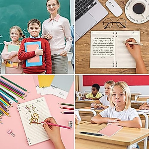 EOOUT 6 Pack Lined Spiral Notebook, 5.7" x 8.3" Journal for Women, Aesthetic Thick Plastic Cover, Pastel Color 160 Pages for School, Office, Artist Writing/Drawing